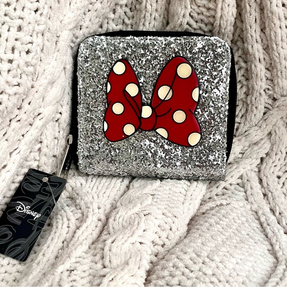 Disney | Bags | Disney Minnie Mouse Glitter Wallet | Poshmark